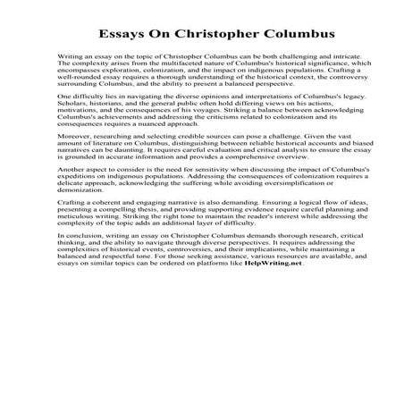 Christopher Columbus Essays.pdf