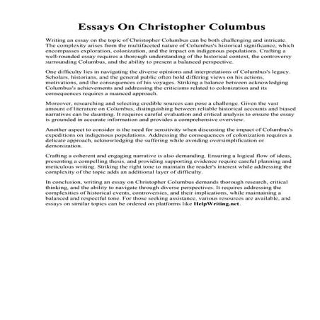 Essays On Christopher Columbus.pdf