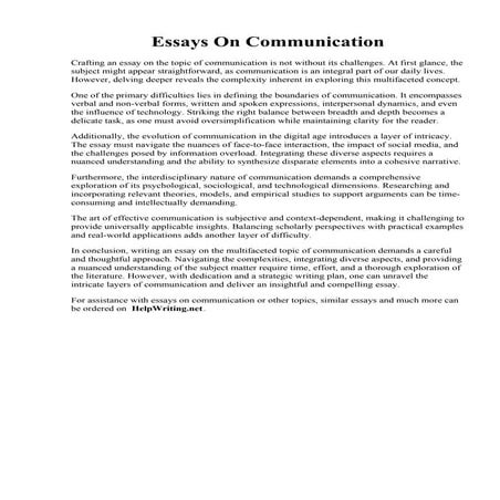 Essays On Communication.pdf