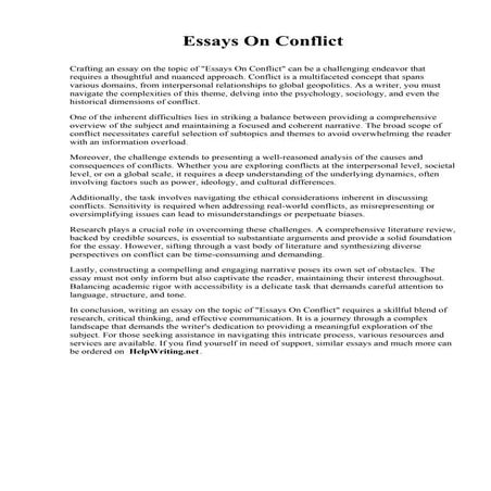 Essays On Conflict.pdf