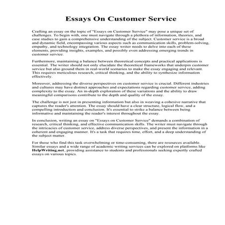 Essays On Customer Service.pdf