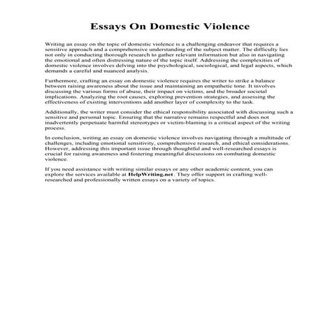 Essays On Domestic Violence.pdf