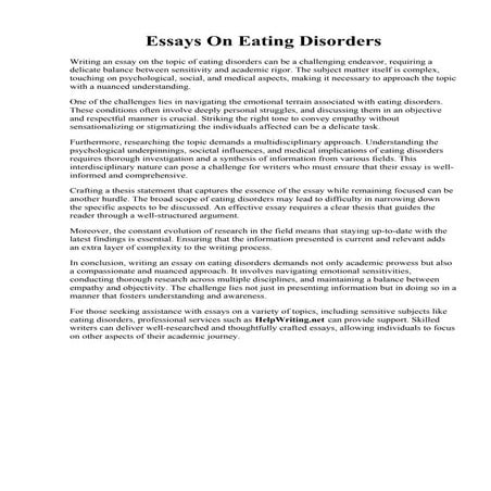 Essays On Eating Disorders.pdf