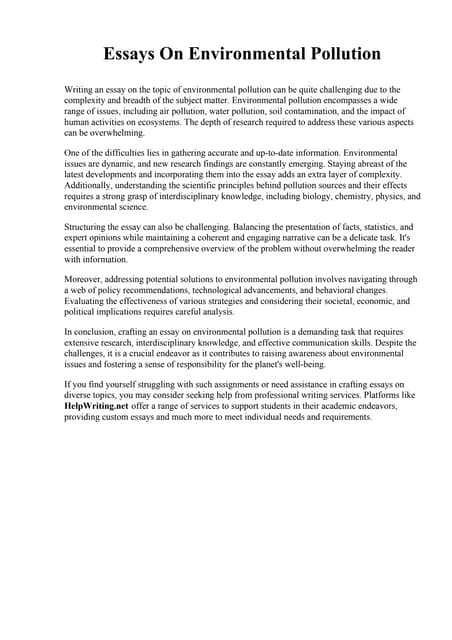Pollution Essay In English.pdf