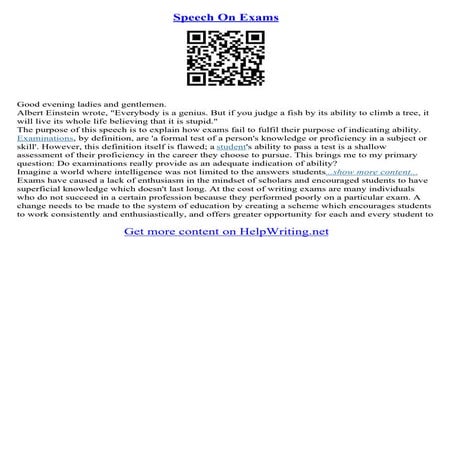 Essays On Exams | PDF
