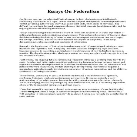 Essays On Federalism.pdf