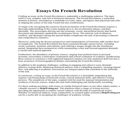 Essays On French Revolution.pdfEssays On French Revolution | PDF