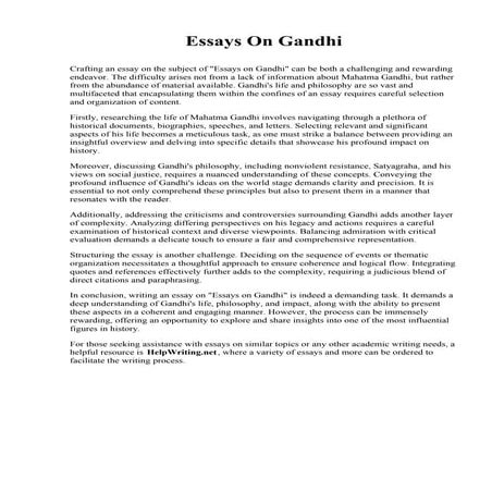 Essays On Gandhi.pdf