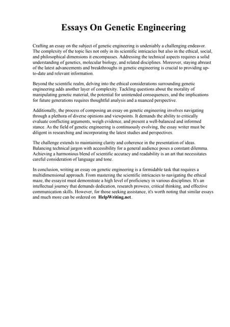 Genetic Engineering Essay.pdf