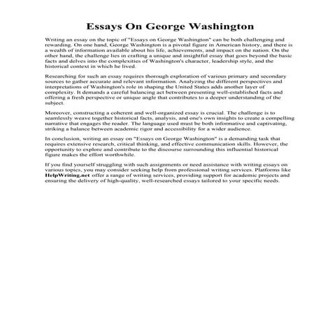 Essays On George Washington.pdf