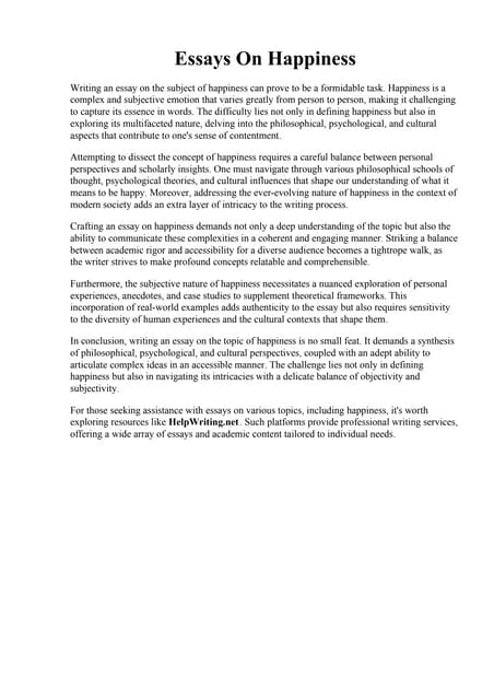 200 Word Essay Example | PDF