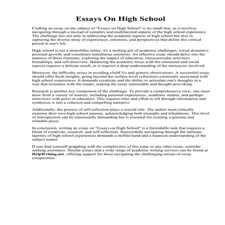 Essays On High School.pdf