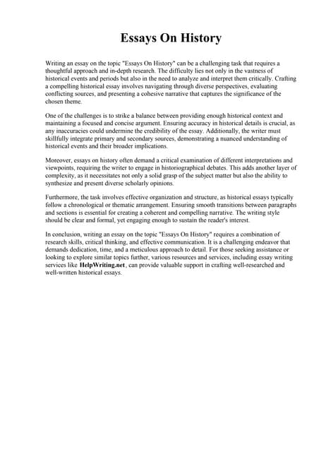 Sample History Essays. Las Positas College | PDF