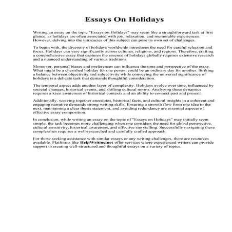 Essays On Holidays.pdf