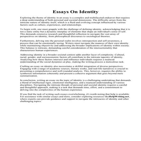 Essays On Identity.pdf