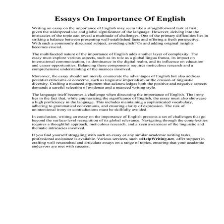 Essays On Importance Of English.pdf