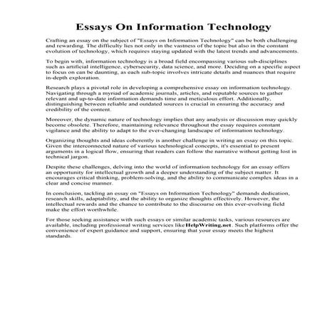 Essays On Information Technology.pdf