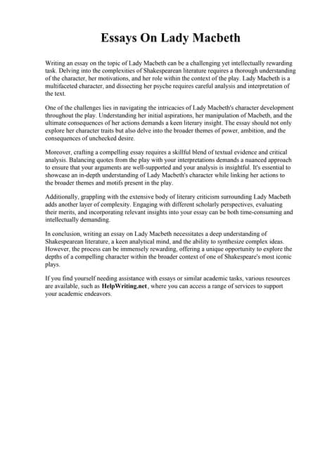 Essay About Lady Macbeth.pdf
