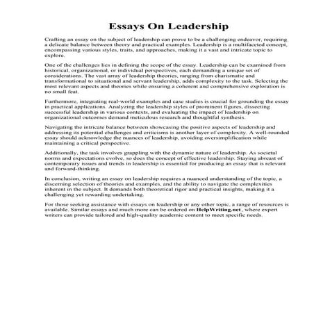 Essays On Leadership.pdf