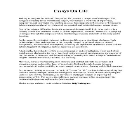 Sample Essays About Life.pdf