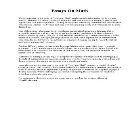 Essays On Math.pdf