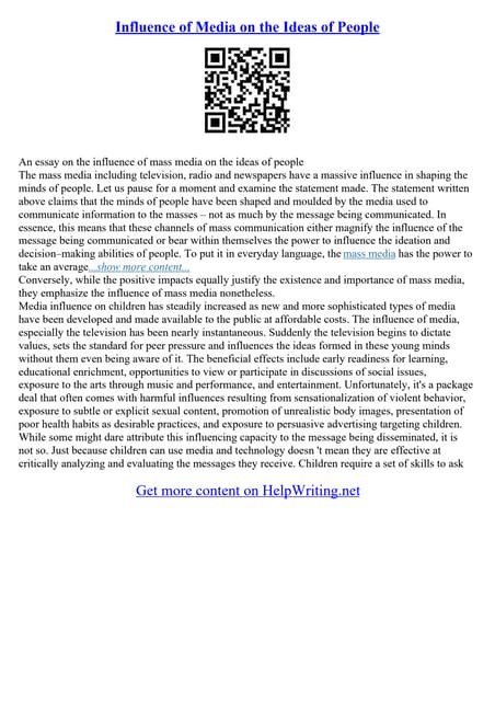 Media Manipulation: How It Shapes Public Opinion and Behavior | PDF