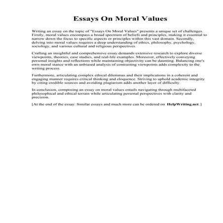 Essays On Moral Values.pdf