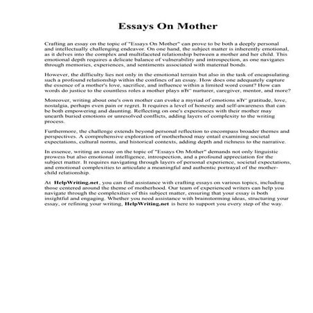 Essays On Mother.pdf