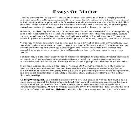 Essays On Mother.pdf
