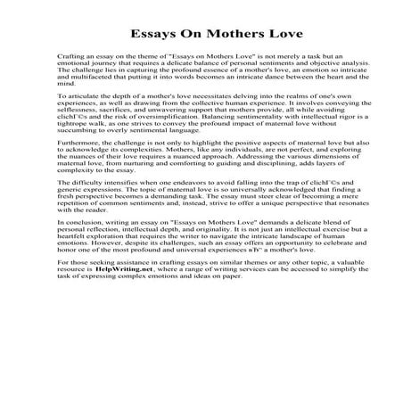 Essays On Mothers Love.pdf