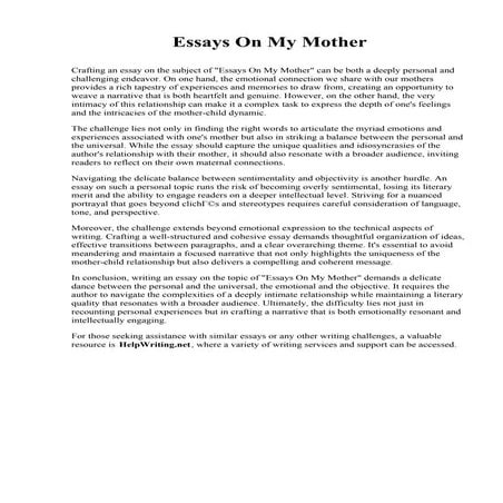 Essays On My Mother.pdf
