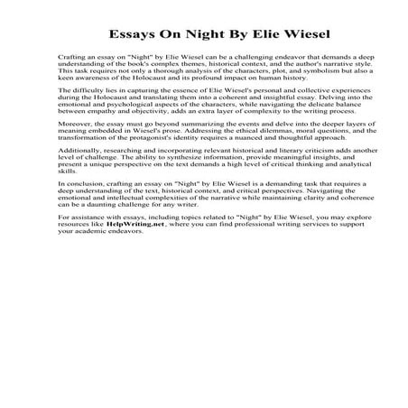 Essays On Night By Elie Wiesel.pdf
