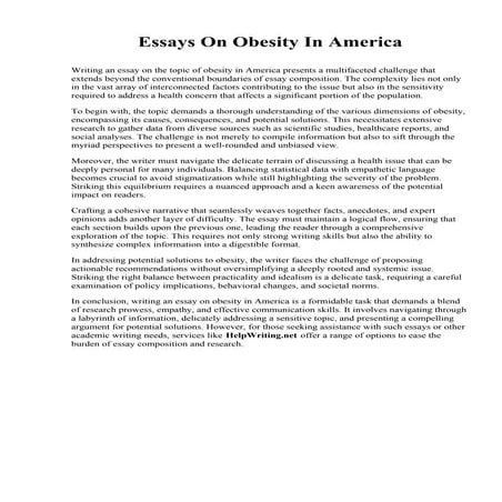 Essays On Obesity In America.pdf