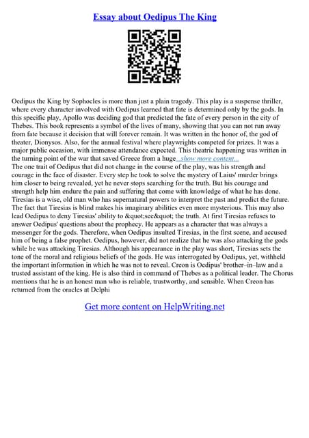 Oedipus The King Setting | PPT