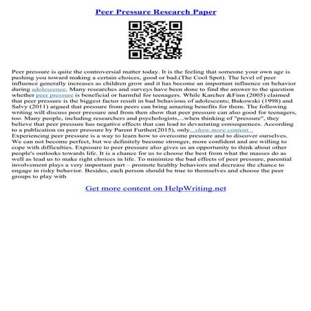 Peer Pressure And Effect School Students | PPTX