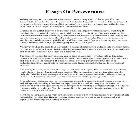 Essays On Perseverance.pdf