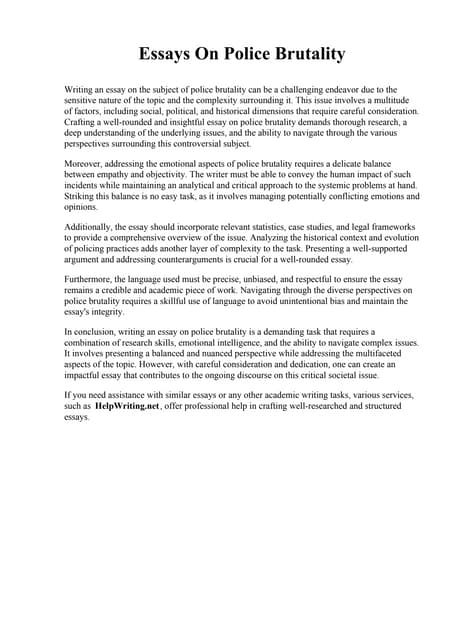 Essays Police Brutality.pdf