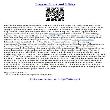 Essays On Politics | PDF