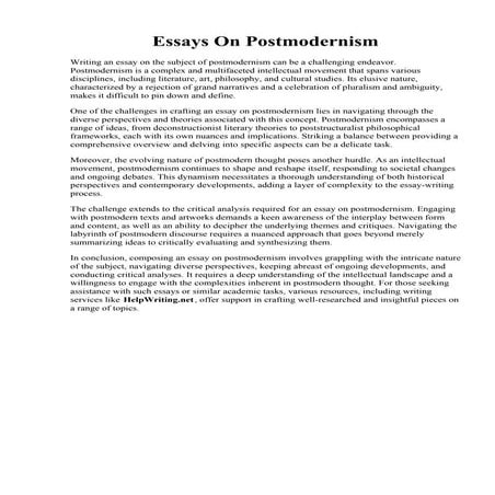 Essays On Postmodernism.pdf