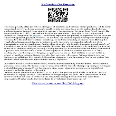 Essays On Poverty | PDF