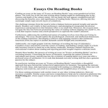 Essays On Reading Books.pdf