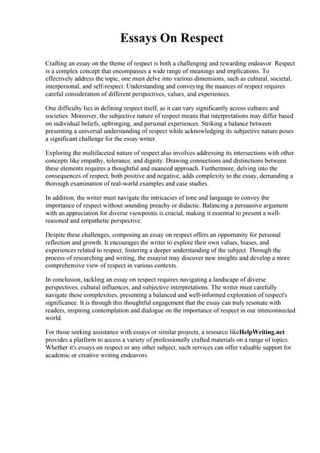 Respect Definition Essay.pdf