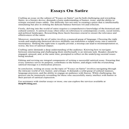 Essays On Satire.pdf