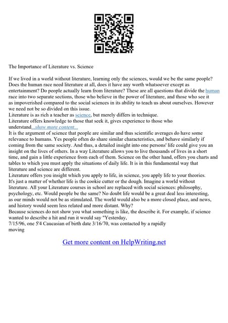 Science Development Essay | PDF