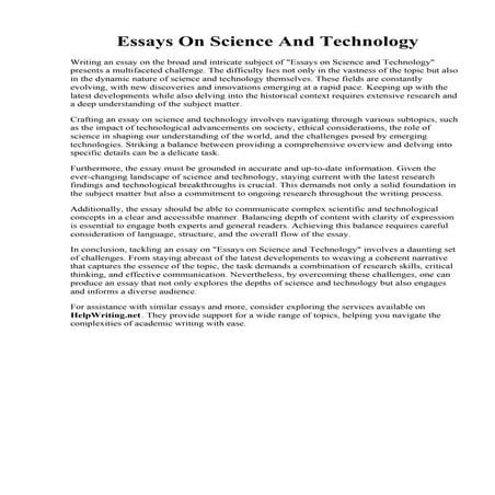 Essays On Science And Technology.pdf