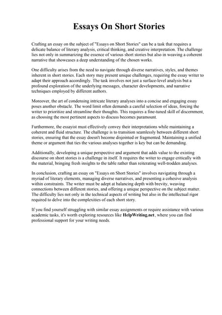 Commentary Essay Examples | PDF