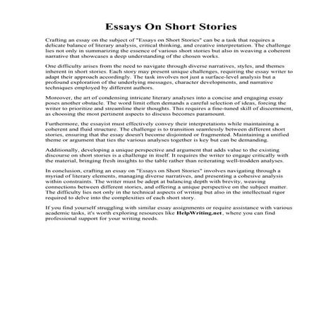 Essays On Short Stories.pdf