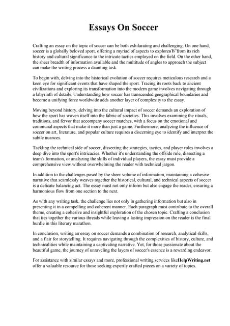 Essay About Soccer.pdf