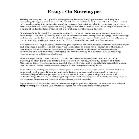 Essays On Stereotypes.pdf