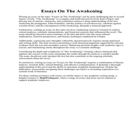 Essays On The Awakening.pdf